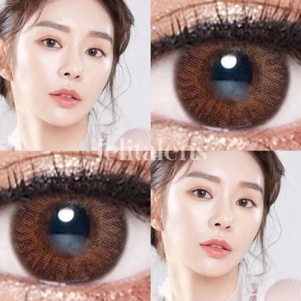 Jual J66 Softlens Coklat Brown Cantik Termurah 14,2 MM Tanpa Ring ...