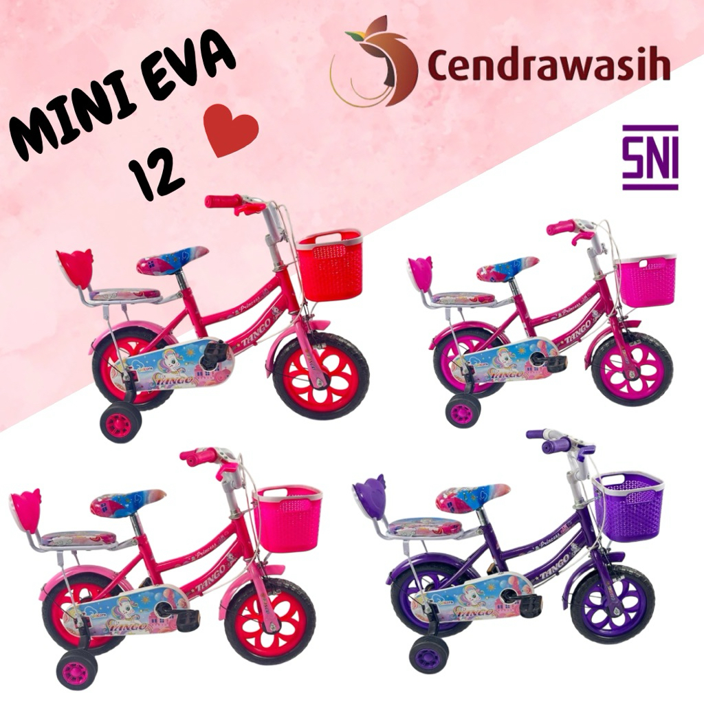Jual Sepeda Anak Perempuan Tango Mini Eva 12 inch | Shopee Indonesia