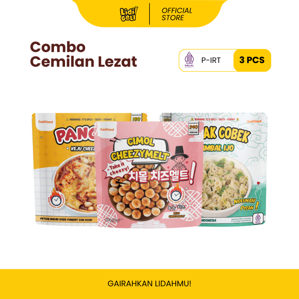Jual Geli Food - Paket Bundling Hemat 3 Pcs Best Seller (Cimol ...
