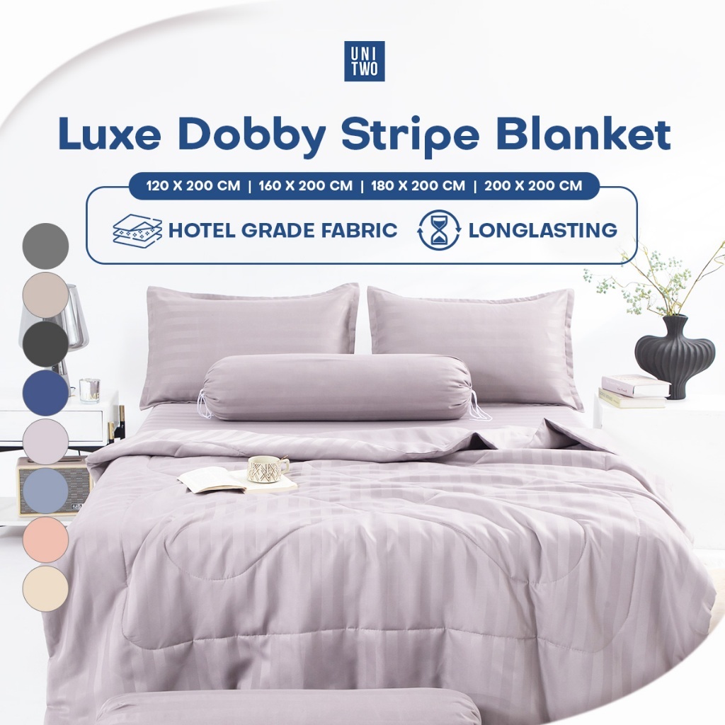 Jual Unitwo Premium [BED COVER ONLY] Luxe Bed Cover Only Hotel Motif ...