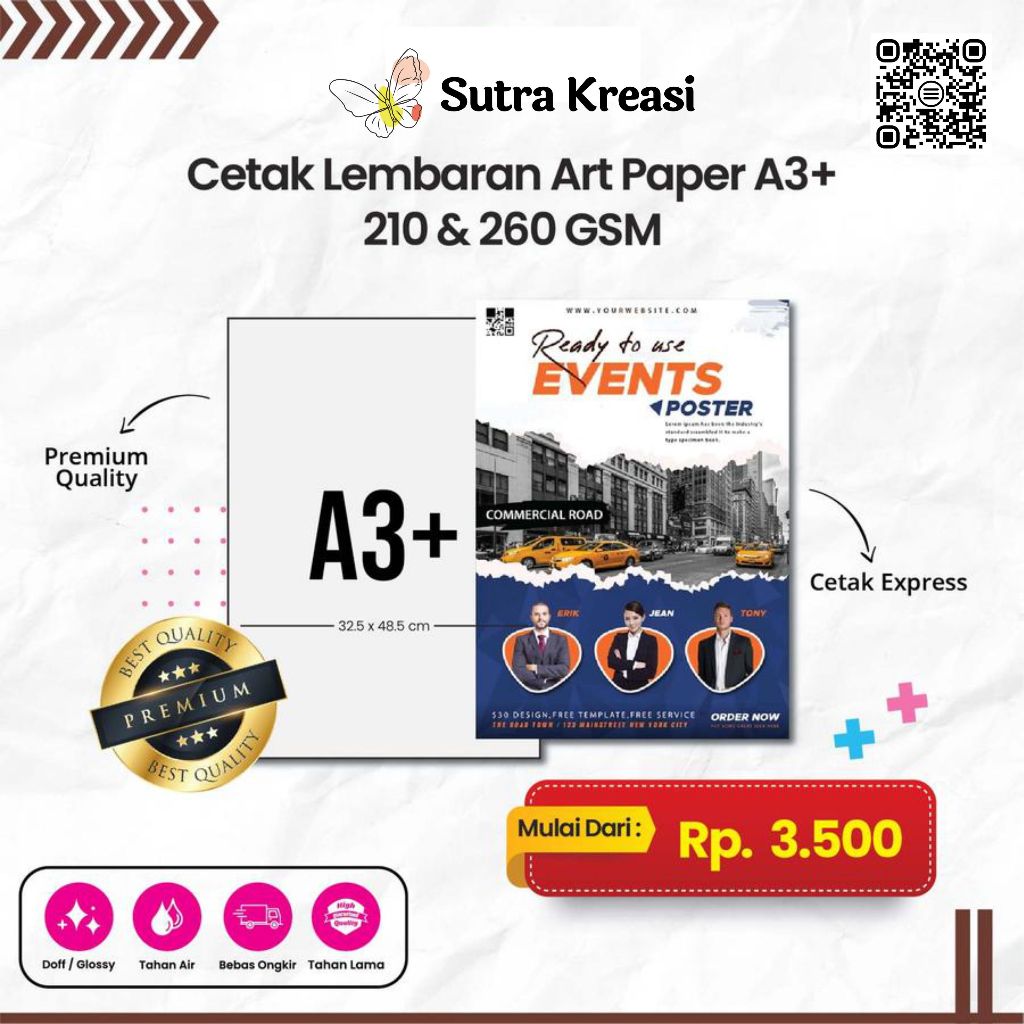 Jual Cetak Art Papper A3 210gsm And 260 Gsm Shopee Indonesia