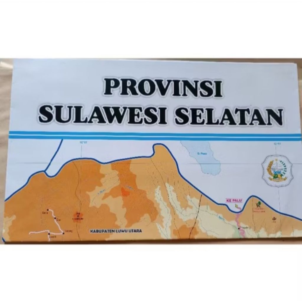 Jual Peta Provinsi Sulawesi Selatan (Lipat Besar) | Shopee Indonesia