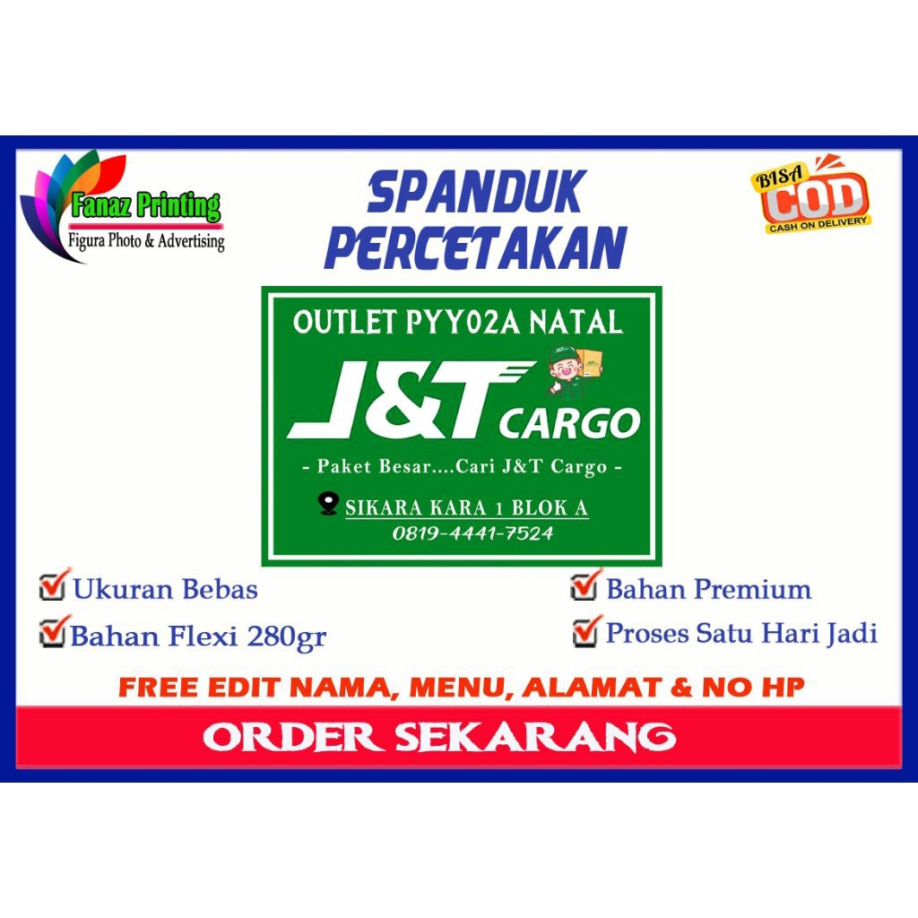 Jual Spanduk J&T/Banner Spanduk | Shopee Indonesia
