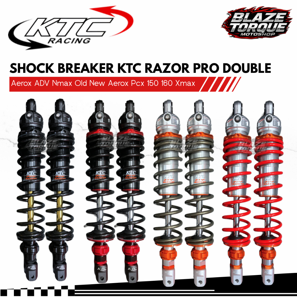 Jual Shock Breaker KTC Razor Pro Double 305mm 335mm 350mm 365mm Aerox ...