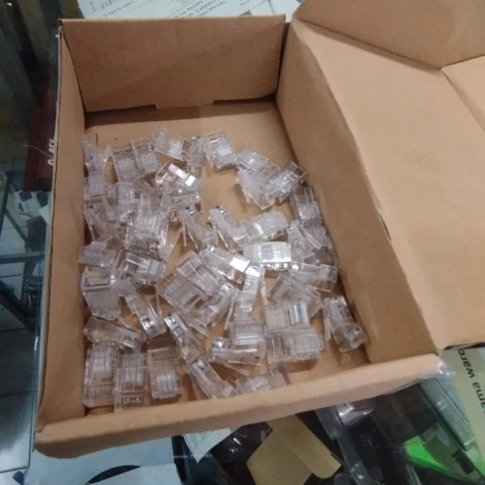 Jual CONNECTOR RJ45 KONEKTOR UTP CAT 6 / CONECTOR RJ 45 CAT6 isi 50 pcs ...