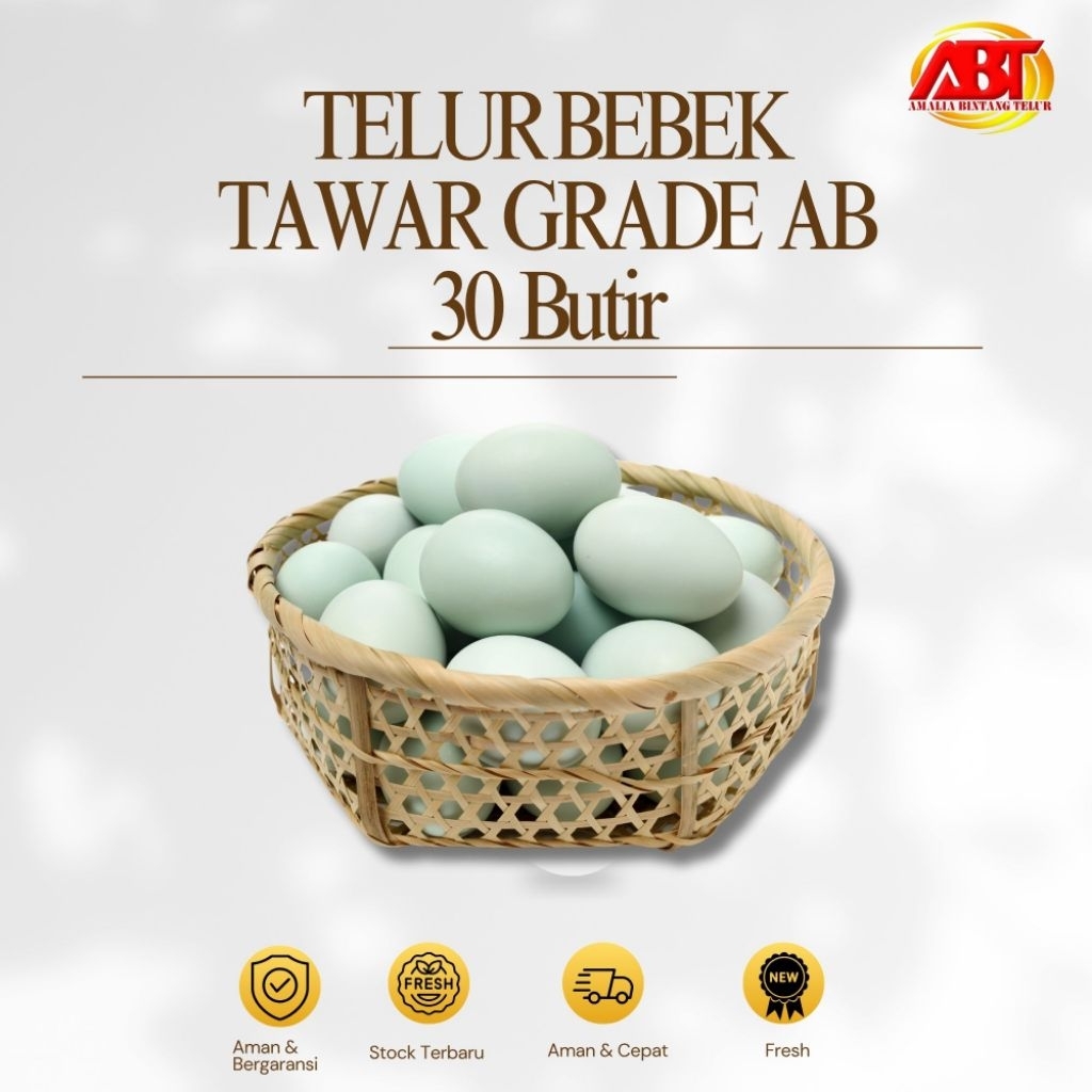 Jual ABT - 30 Butir Telur Bebek Grade AB Ukuran Besar Lezat dan Bergizi ...