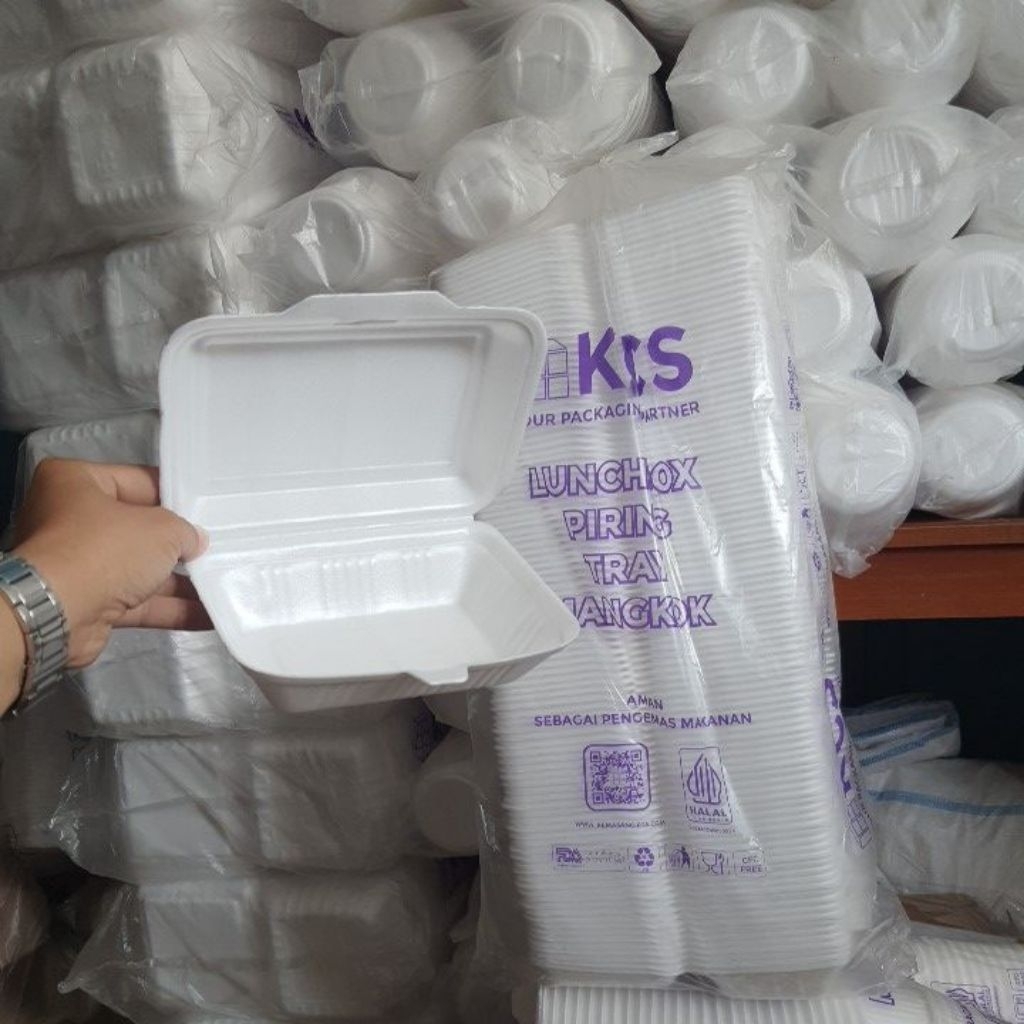 Jual Styrofoam Bubur Sedang Sterofoam Foam Nasi Sedang Merk KCS BSM GPS ...