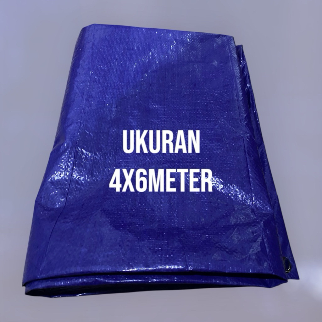 Jual Terpal Plastik A3 4x6 meter Biru/silver | Shopee Indonesia