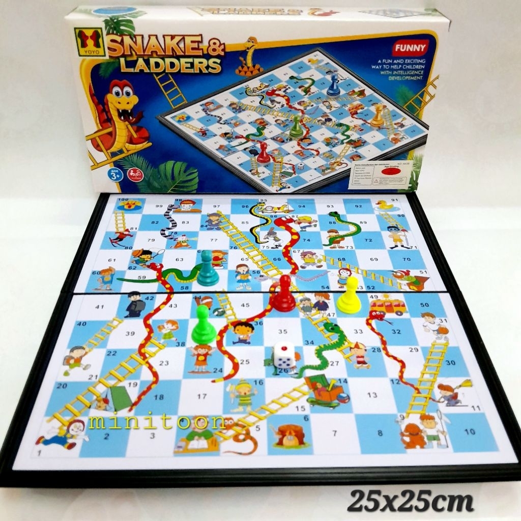Jual ULAR TANGGA MAGNET Mainan Magnetic Snake Ladder Board Games Family ...