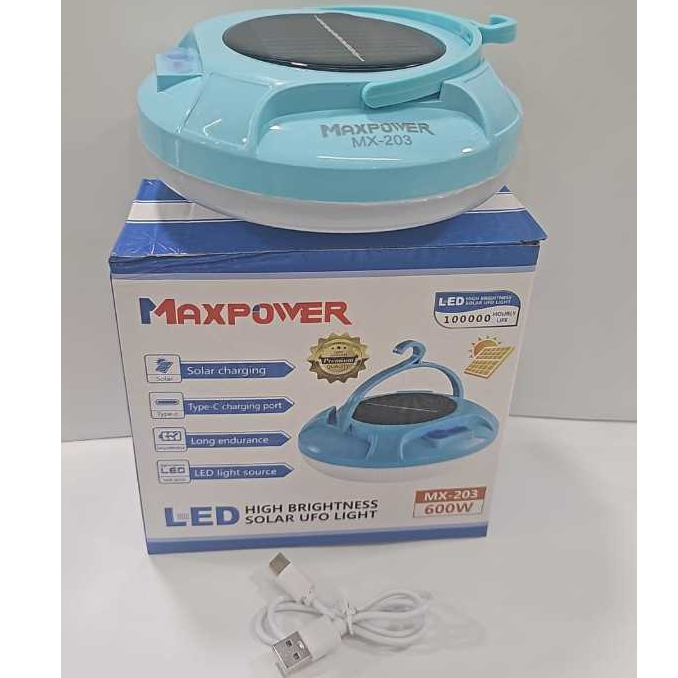 Jual Maxpower Lampu Emergency Ufo Solar Gantung 600 Watt Cahaya Putih lampu ufo tenaga surya ...