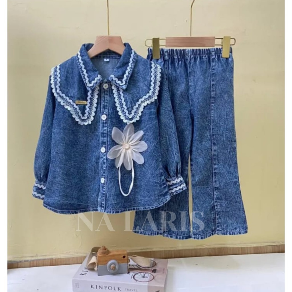 Jual Setelan Terlaris Anak Perempuan Set Ful Jeans Model Kroean Stayl ...