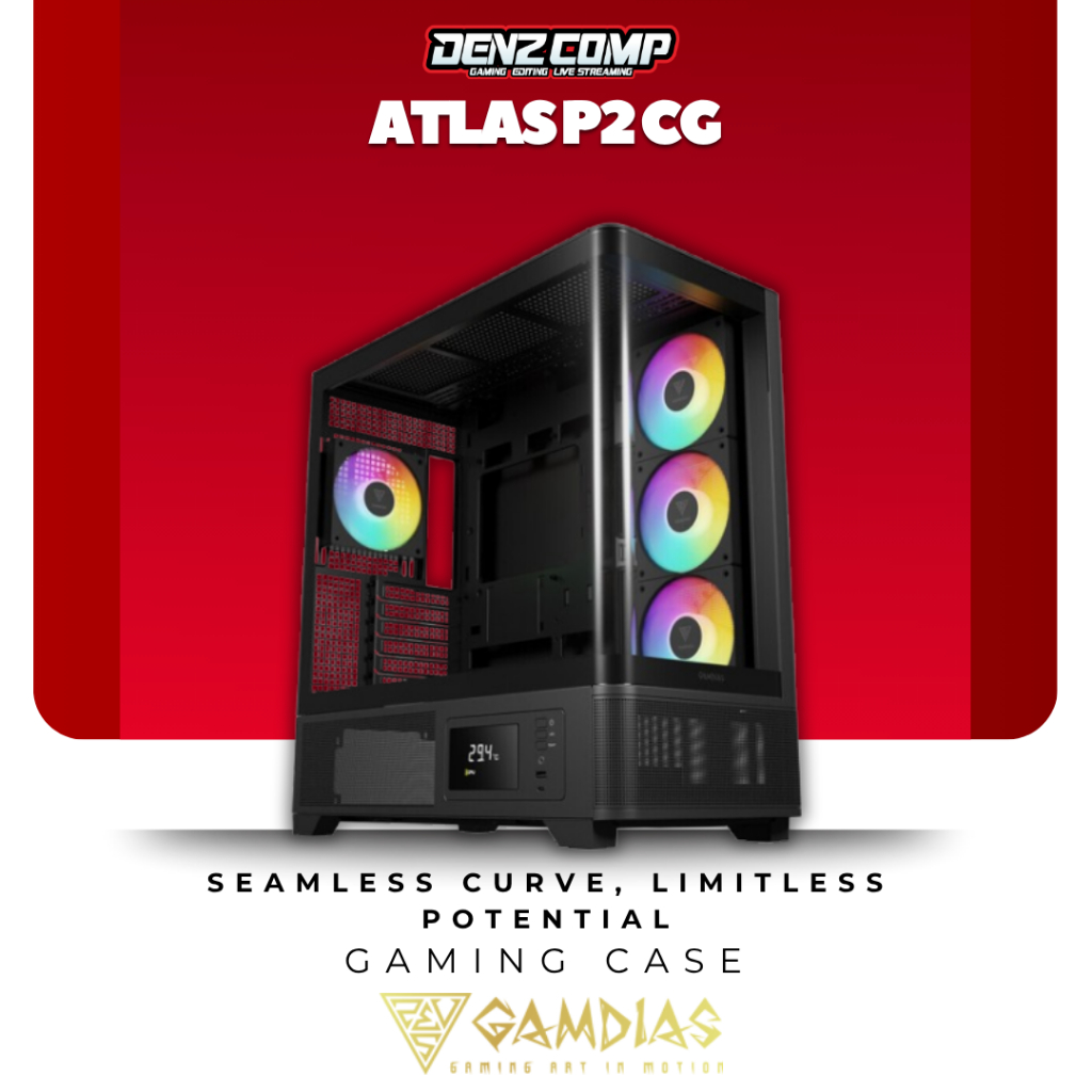 Jual GAMDIAS ATLAS P2 CG Mid Tower ATX PC Case | Shopee Indonesia