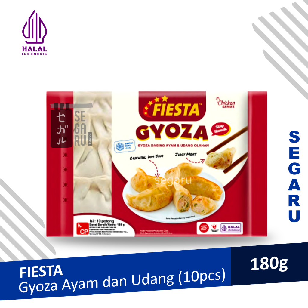Jual FIESTA Gyoza Ayam dan Udang Halal isi 10 pcs 180 gram | Shopee ...