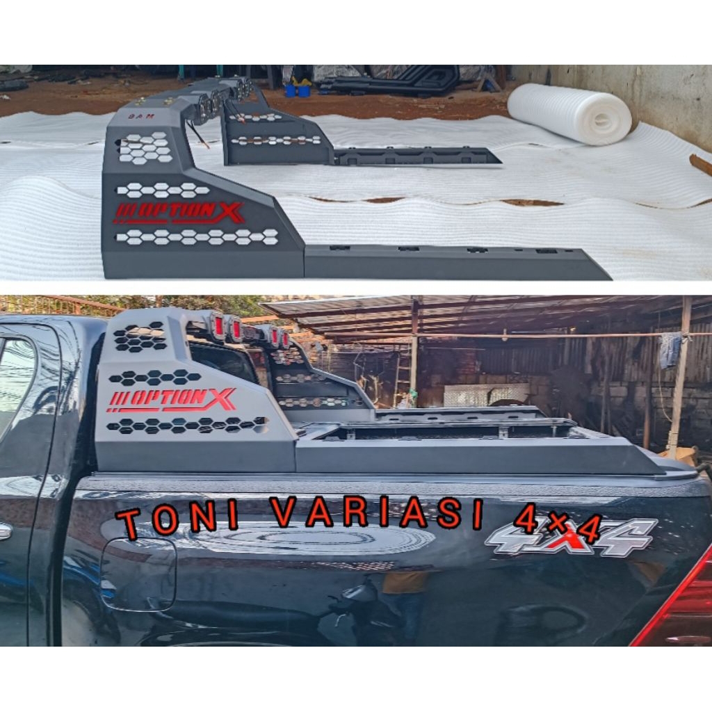 Jual Rollbar Roll Bar Double Cabin Hilux Model Option-X | Shopee Indonesia
