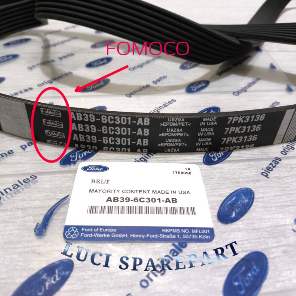 Jual Fanbelt Fambelt Fan Belt Vanbelt Vbelt Tali Kipas Ford Ranger / Mazda BT50 Pro 2.2 2.2cc ...