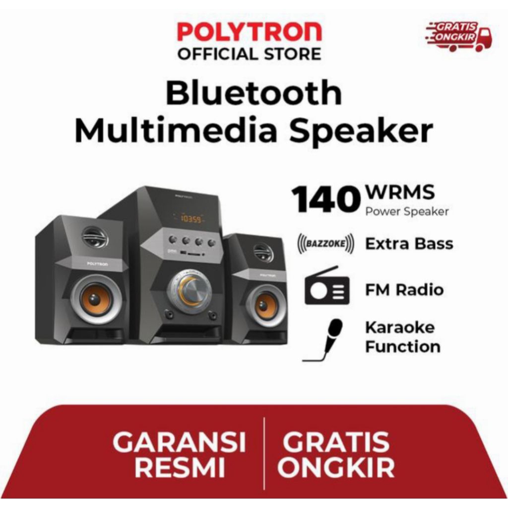 Jual SPEAKER POLYTRON MULTIMEDIA SPEAKER PMA9522 | Shopee Indonesia