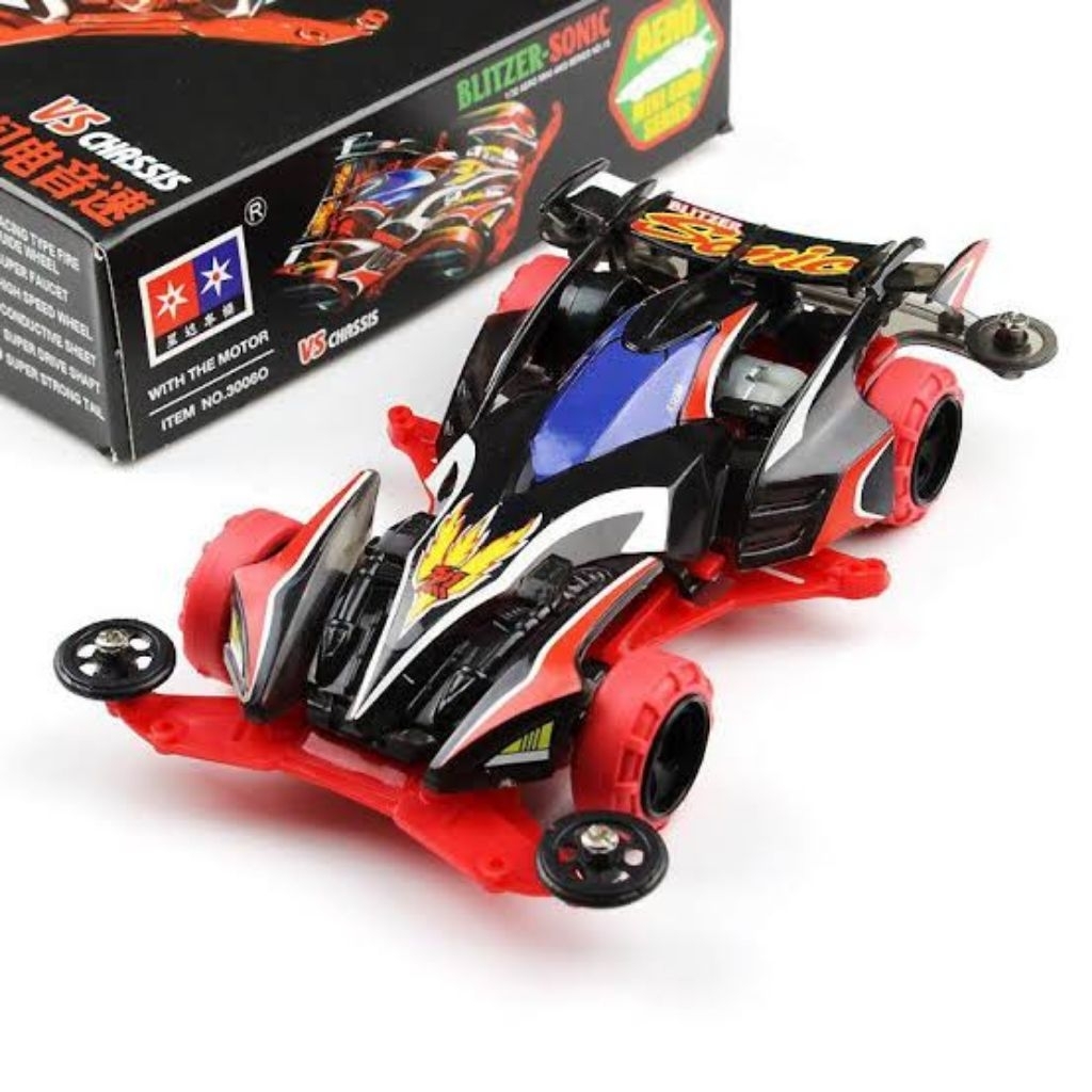 Jual Rep tamiya mini 4wd merek daxing Blitzer sonic clear Black spesial ...
