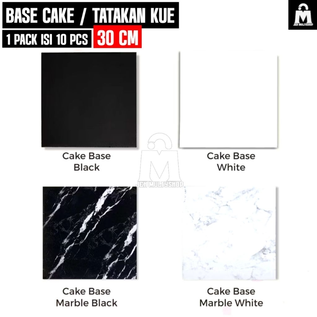 Jual Cake base / Tatakan kue 30 cm isi 10 pcs/pack | tatakan kue ulang ...