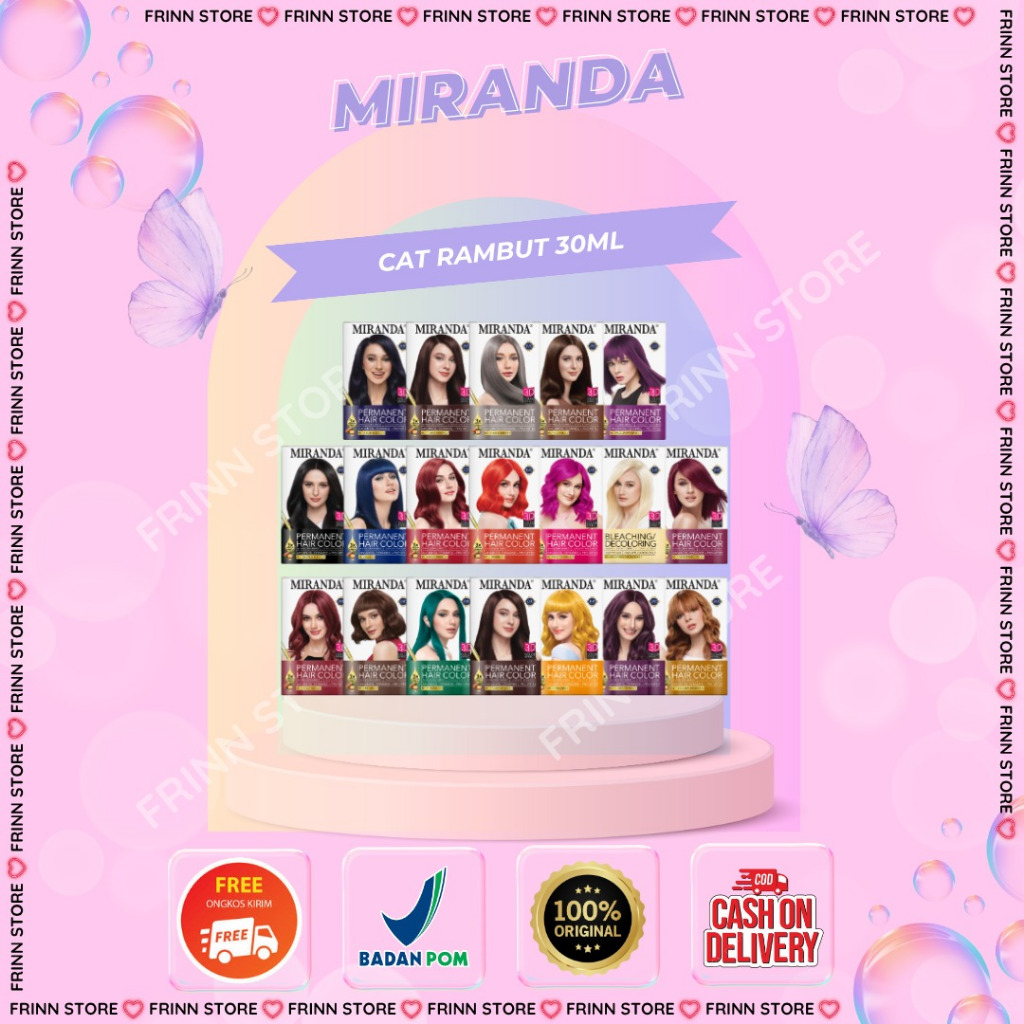 Jual MIRANDA - CAT RAMBUT 30ML ALL VARIANT ( SATUAN ) | Shopee Indonesia