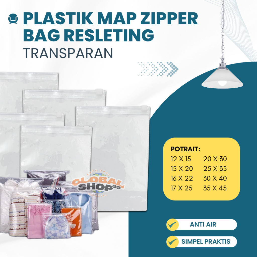 Jual Kantong Plastik Packing ZIPLOCK POTRAIT Travel Pouch Transparan ...