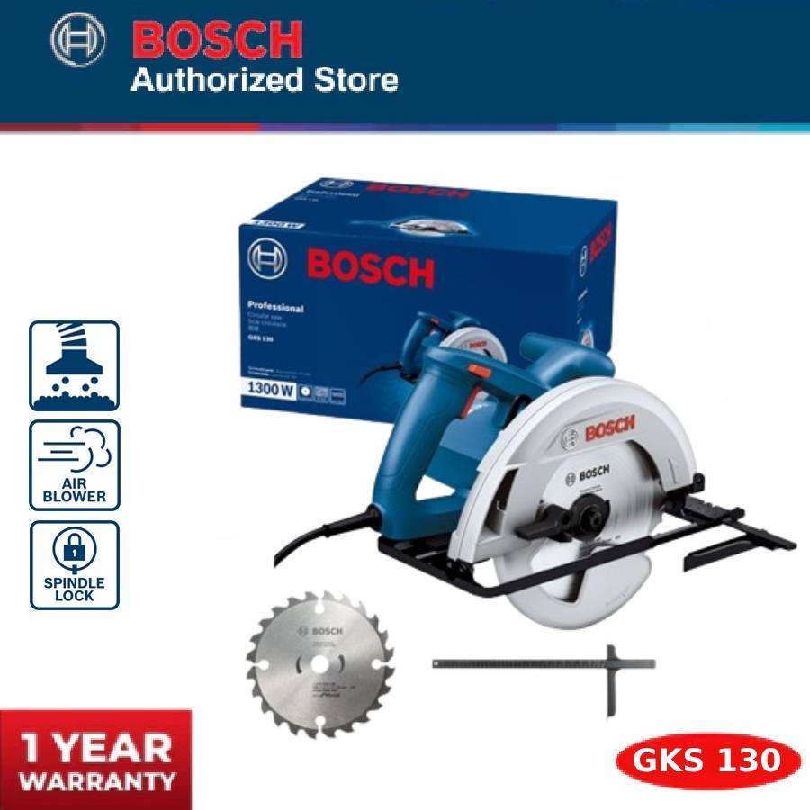 Jual Bosch Mesin Gergaji Circular Saw 7 INCHI GKS 130 | Shopee Indonesia