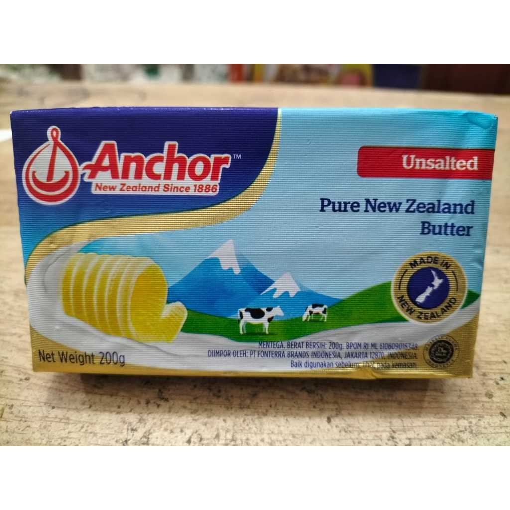 Jual Anchor Butter Unsalted 200Gr | Shopee Indonesia