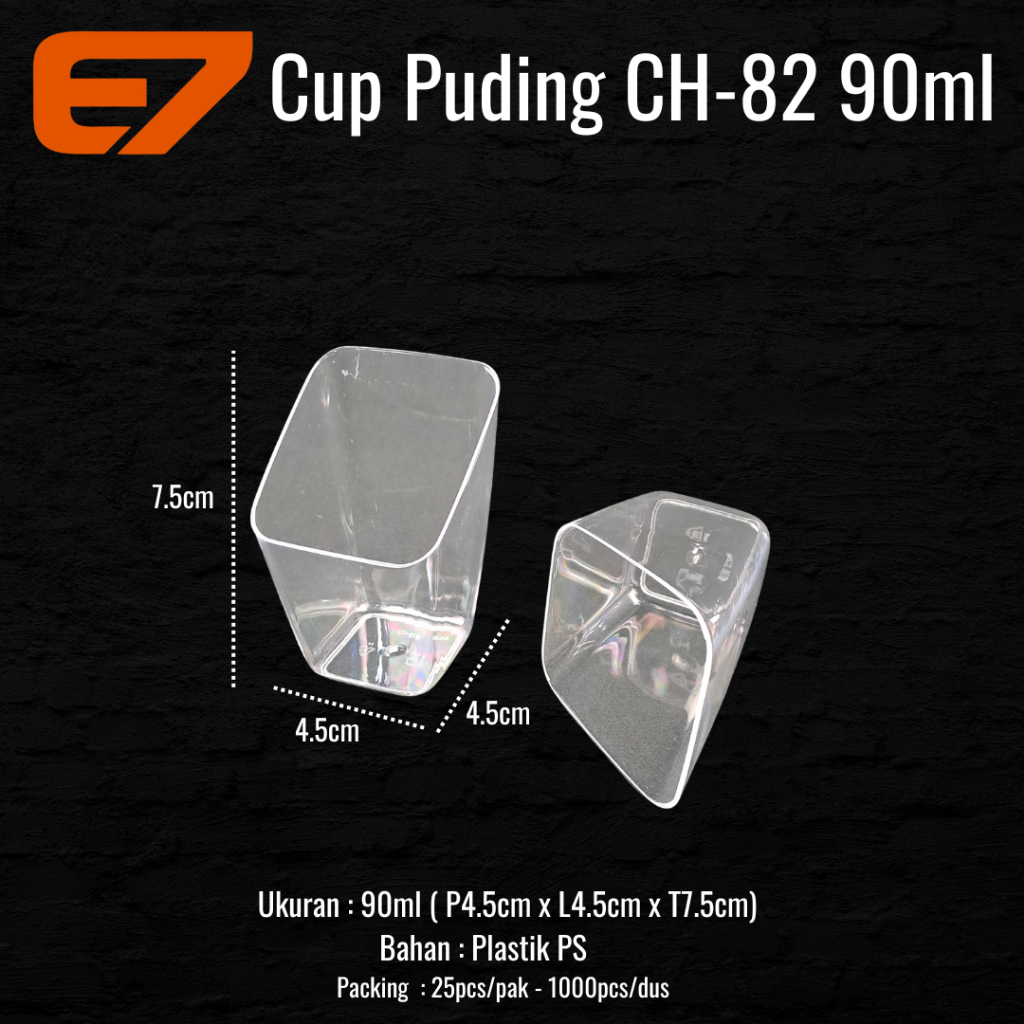 Jual Cup Pudding CH-82 - Gelas Pudding/Dessert, Dessert Cup (isi 25pcs ...