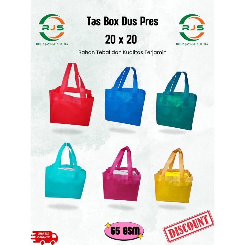 Jual (Per PCS) Tas Box 20x20 Tas Box Dus Pres Tas Box Nasi Tas Box Hajatan Tas Box Khitanan Tas ...