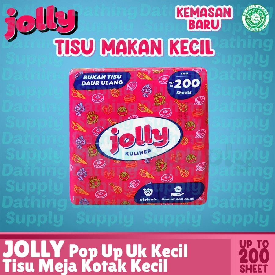 Jual Tisu Pop Up Jolly 200 Helai 2 Ply – 1 Ball Isi 10 Pack Tisu Kering ...