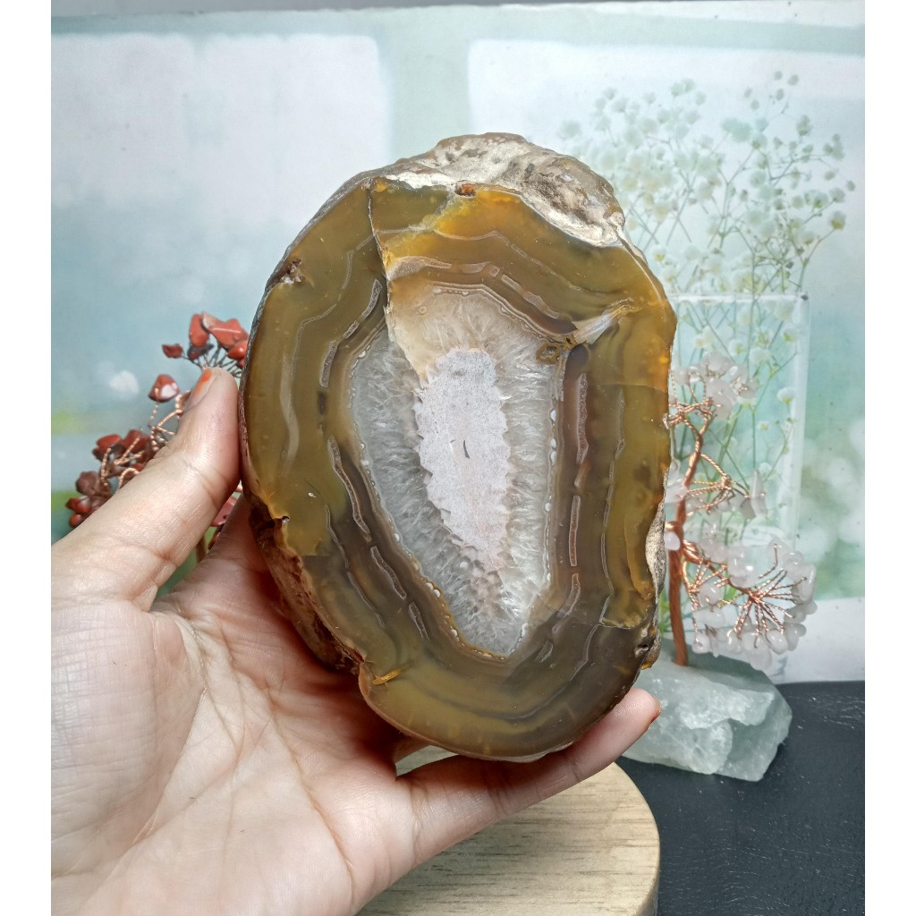 Jual Natural Slice Agate Semi Polish (1) | Shopee Indonesia