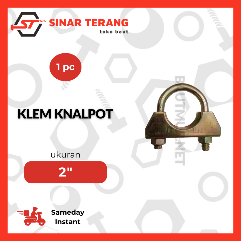 Jual Klem knalpot 2" Inch - U Bolt / Exhaust Clamp | Shopee Indonesia