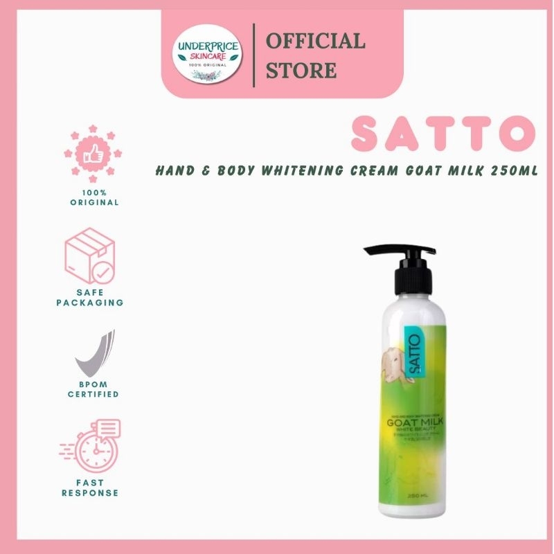 Jual Satto Hand And Body Goat Milk White Beauty 250ml | Shopee Indonesia