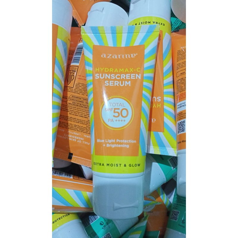 Jual Azarine Hydramax-C Sunscreen Serum SPF 50 PA+++ kuning | Shopee ...