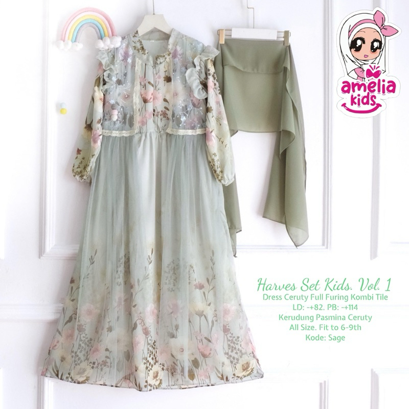 Jual READY!! MAHAR HAMDA HARVES SET made by AMELIA KIDS | SET DRESS DAN ...