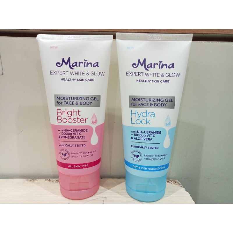 Jual Marina Expert white&glow moisturizing gel for face&body 170ml ...