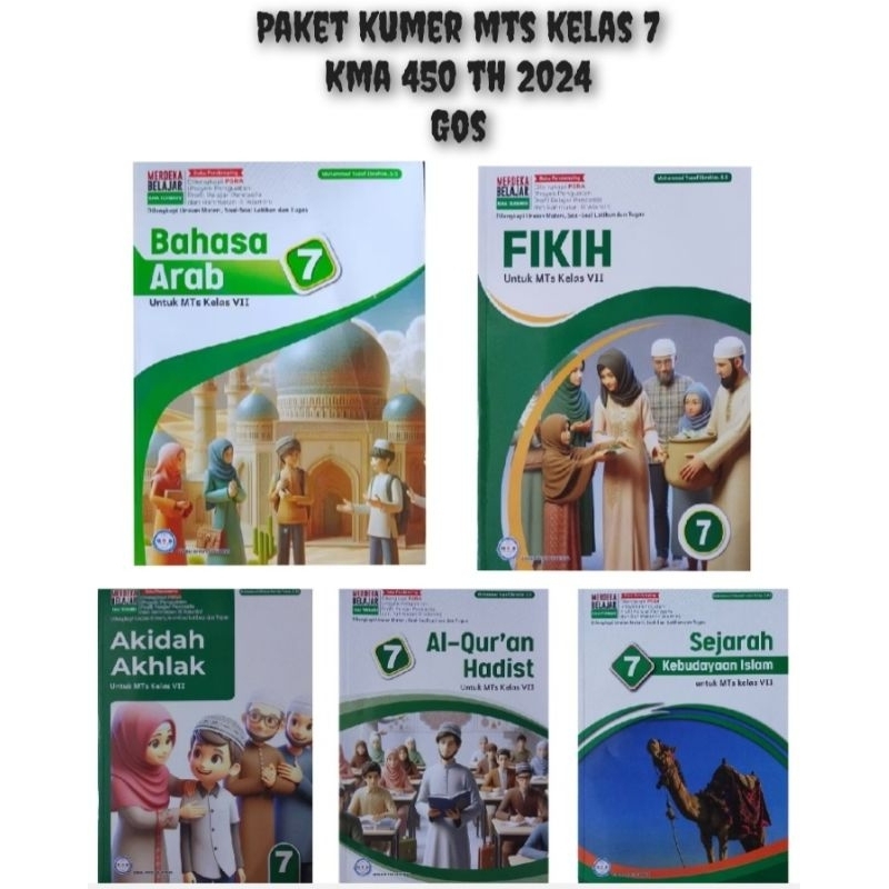 Jual Buku siswa kelas 7 MTs Fikih, Akidah Akhlak, Bahasa Arab, Al quran Hadist, SKI Kurikulum ...