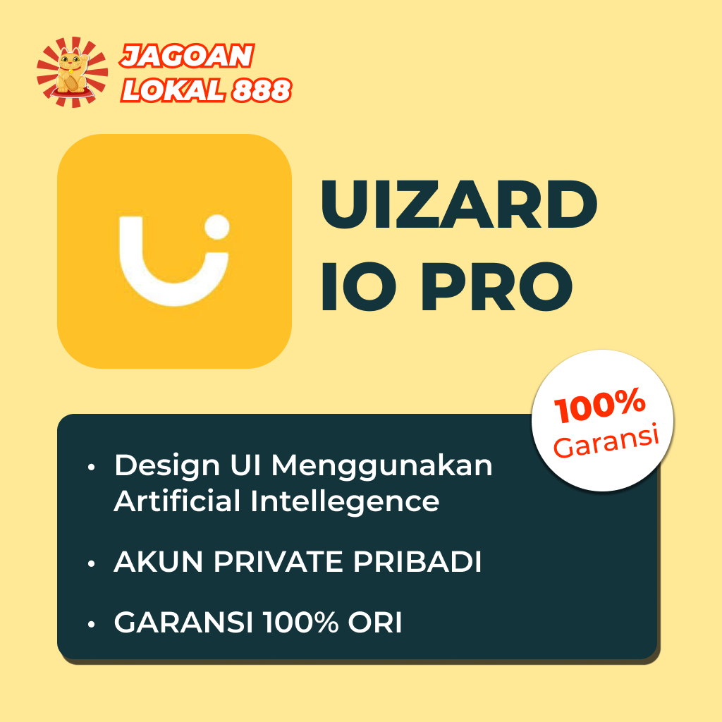 Jual Uizard Io Pro | UI Design | Private Garansi | Desain Website Pakai AI | Shopee Indonesia