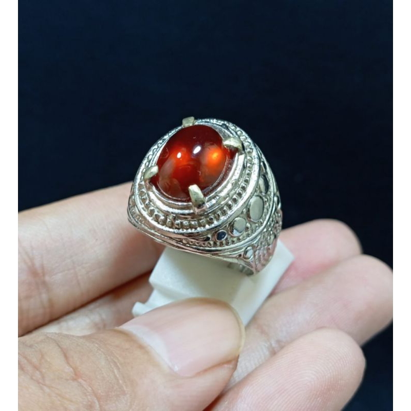 Jual BATU CINCIN HESSONITE GARNET ASLI NATURAL LENGKAP DENGAN ...