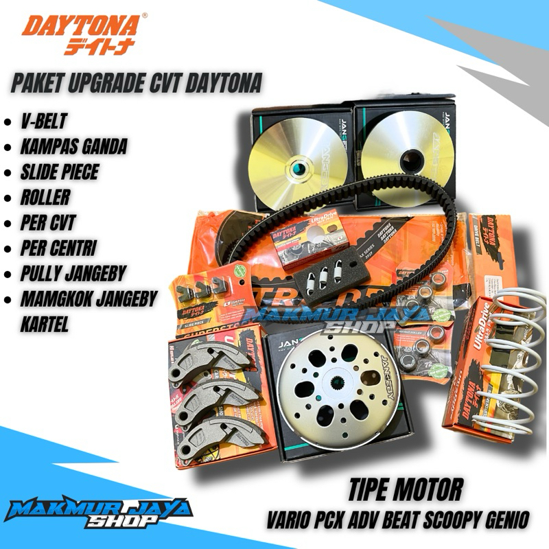 Jual PAKET FULL UPGRADE CVT DAYTONA VARIO 125-150 BEAT SCOOPY GENIO PCX ...