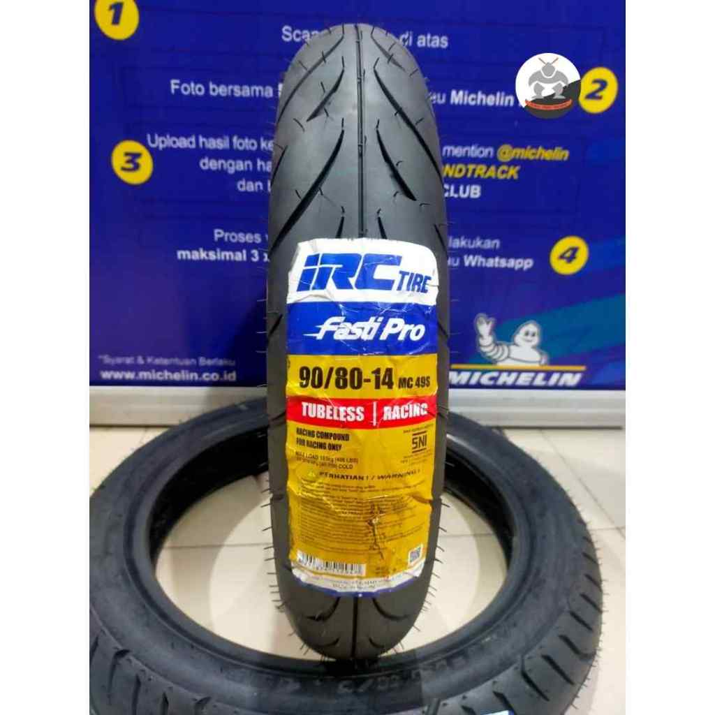 Jual Ban Motor IRC FASTI PRO size 90/80 R14 - Tubeless Ban Belakang ...