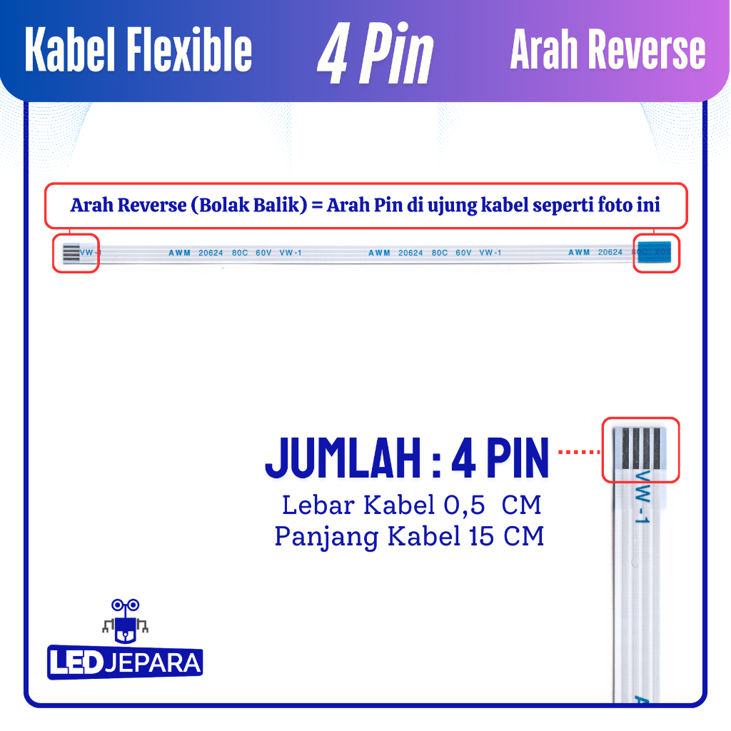 Jual Kabel Flexible Touchpad Kabel Switch Power Laptop 4 pin 15 cm ...