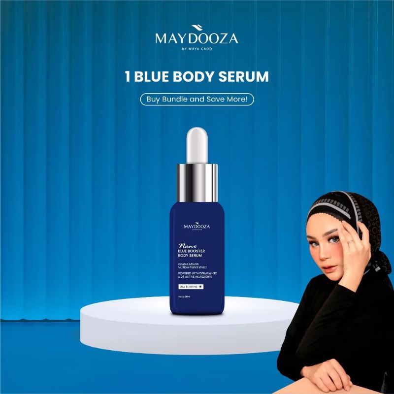 Jual MAYDOOZA - SERUM BIRU NANO BLUE BOOSTER BODY SERUM 30ml DAY ...