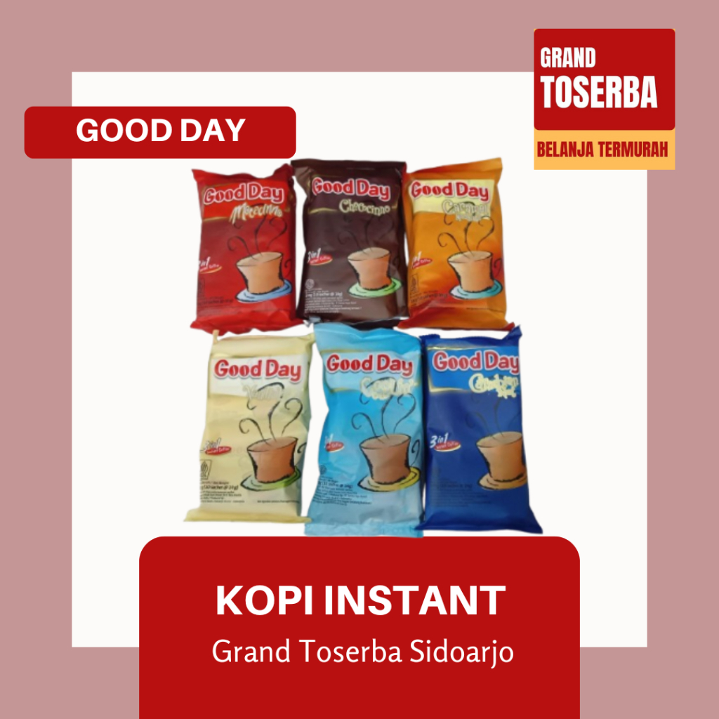 Jual GOOD DAY 3-IN-1 KOPI INSTANT 200G / KOPI SACHET VARIAN MOCACINO ...
