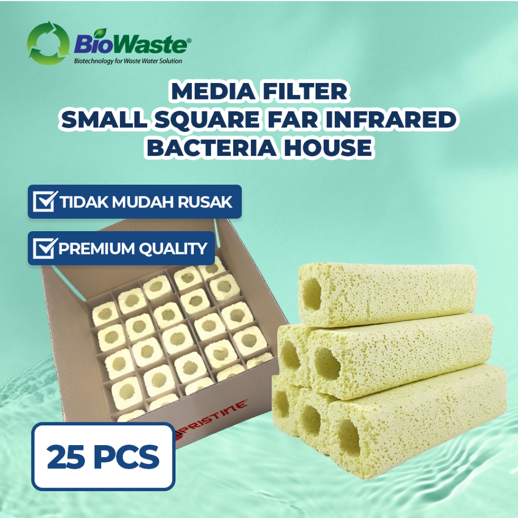 Jual Media Filter Aquarium Small Square Far Infrared Bacteria House ...
