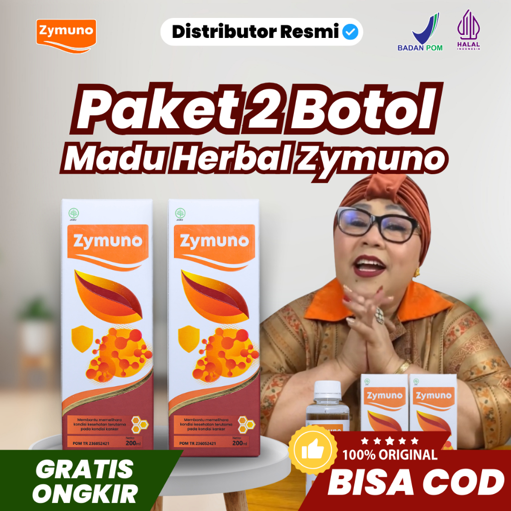 Jual Zymuno 2 Botol Original Madu Herbal Alami Imunoterapi Atasi ...