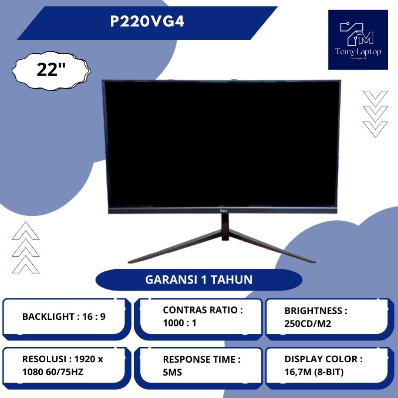 Jual MONITOR PIXEL P220VG4 LAYAR 22INCH FHD 1920×1080 60/75HZ | Shopee ...