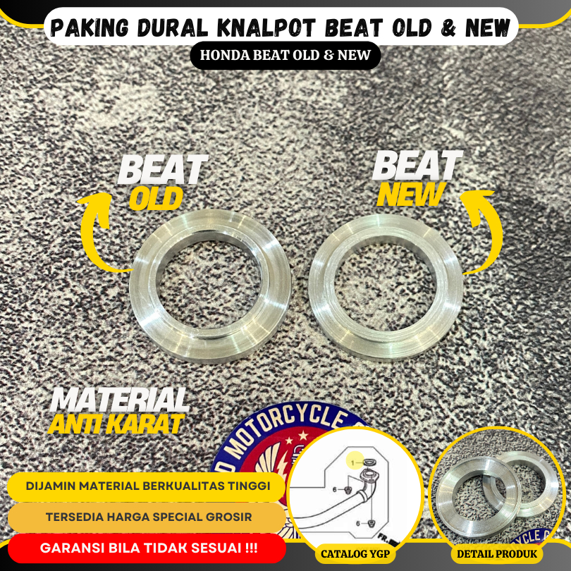 Jual Paking Packing Asbes Knalpot Atas Bahan Dural Finishing CNC ...