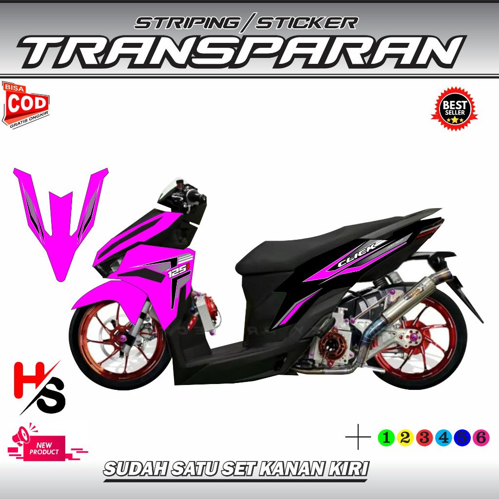Jual STICKER STRIPING TRANSPARAN MOTOR HONDA VARIO NEW GEN 2 MOTIF ...