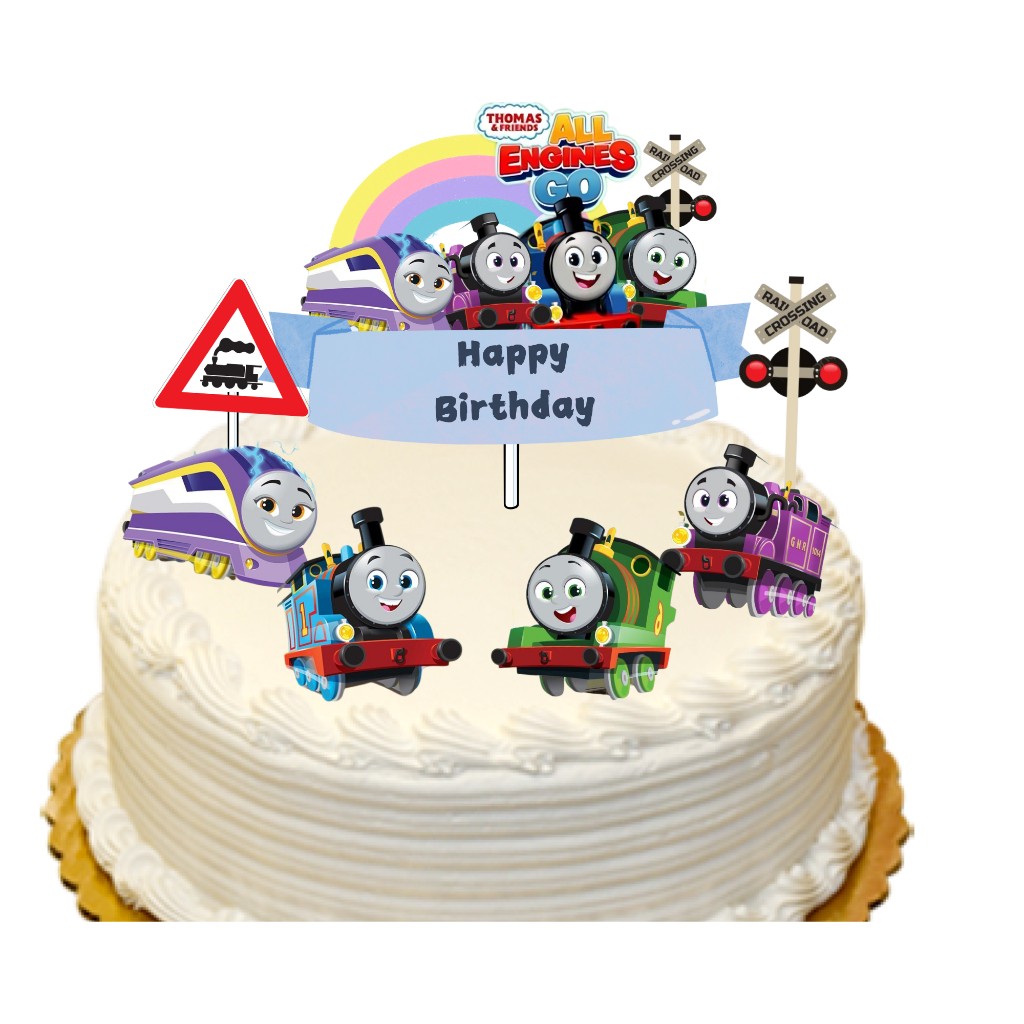 Jual Topper cake Thomas & Friends All Engines Go Happy Birthday hiasan ...