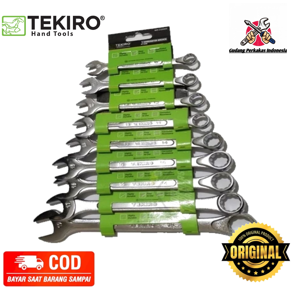Jual TEKIRO Kunci Ring Pas Kombinasi Ukuran 25, 26, 27, 28, 29, 30, 32, 33, 34, 35, 36, 38 MM ...
